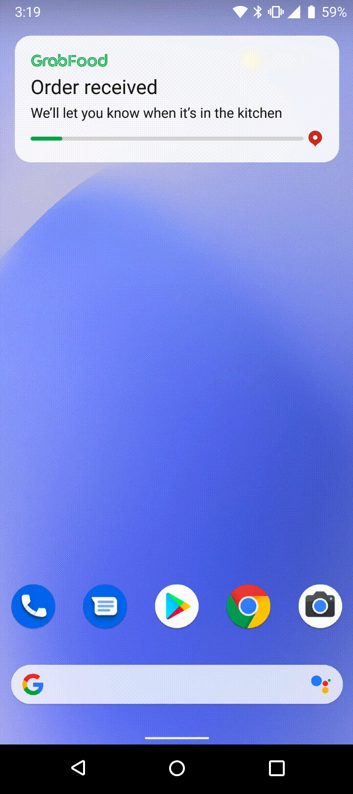 Figure 3. Early design spec of Grab’s LA using custom notification.